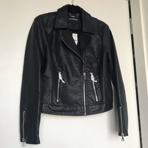 Express | Jackets & Coats | Brand New Express Leather Jacket | Poshmark